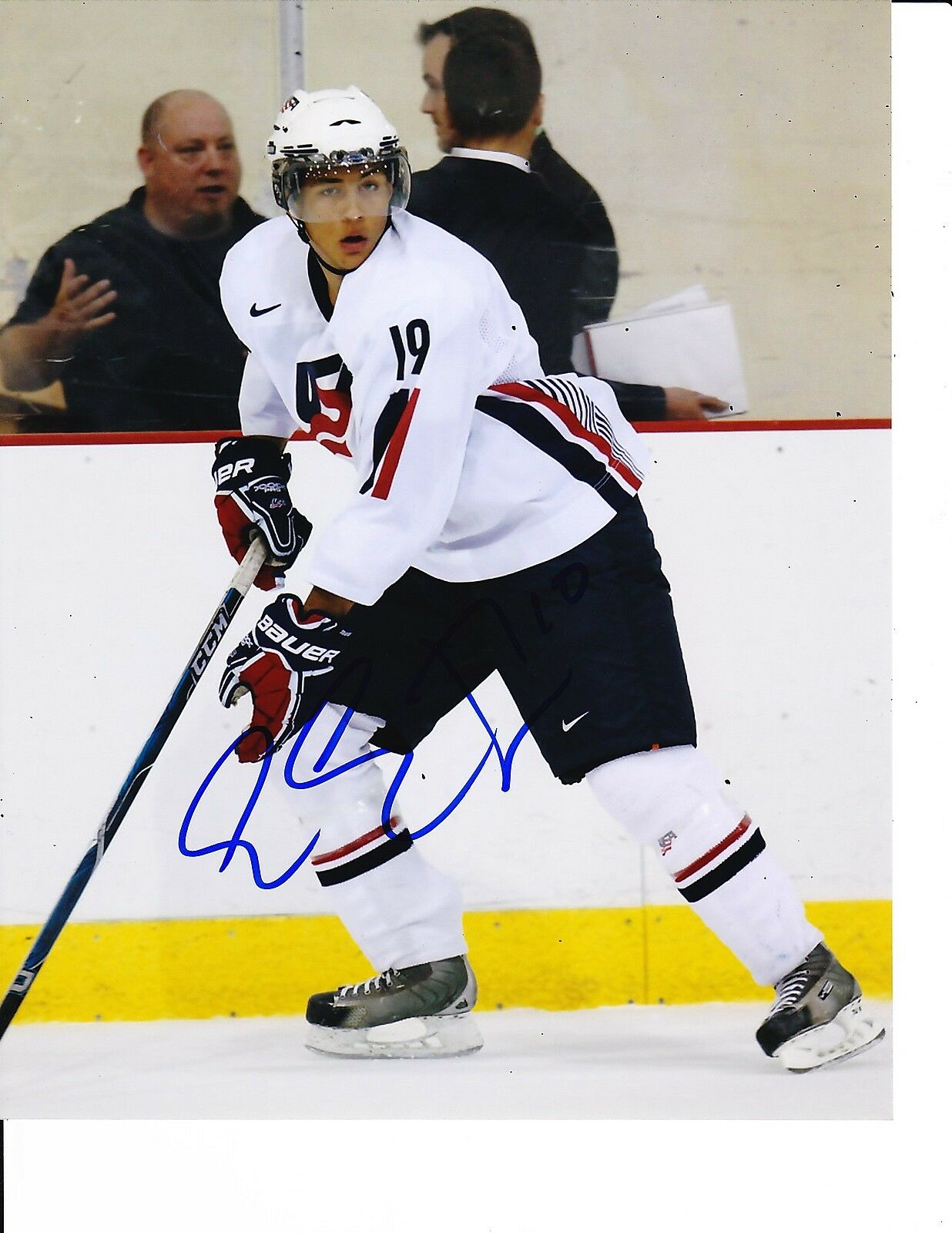 NEW YORK RANGERS EMERSON ETEM SIGNED TEAM USA 8X10 Collectible ...