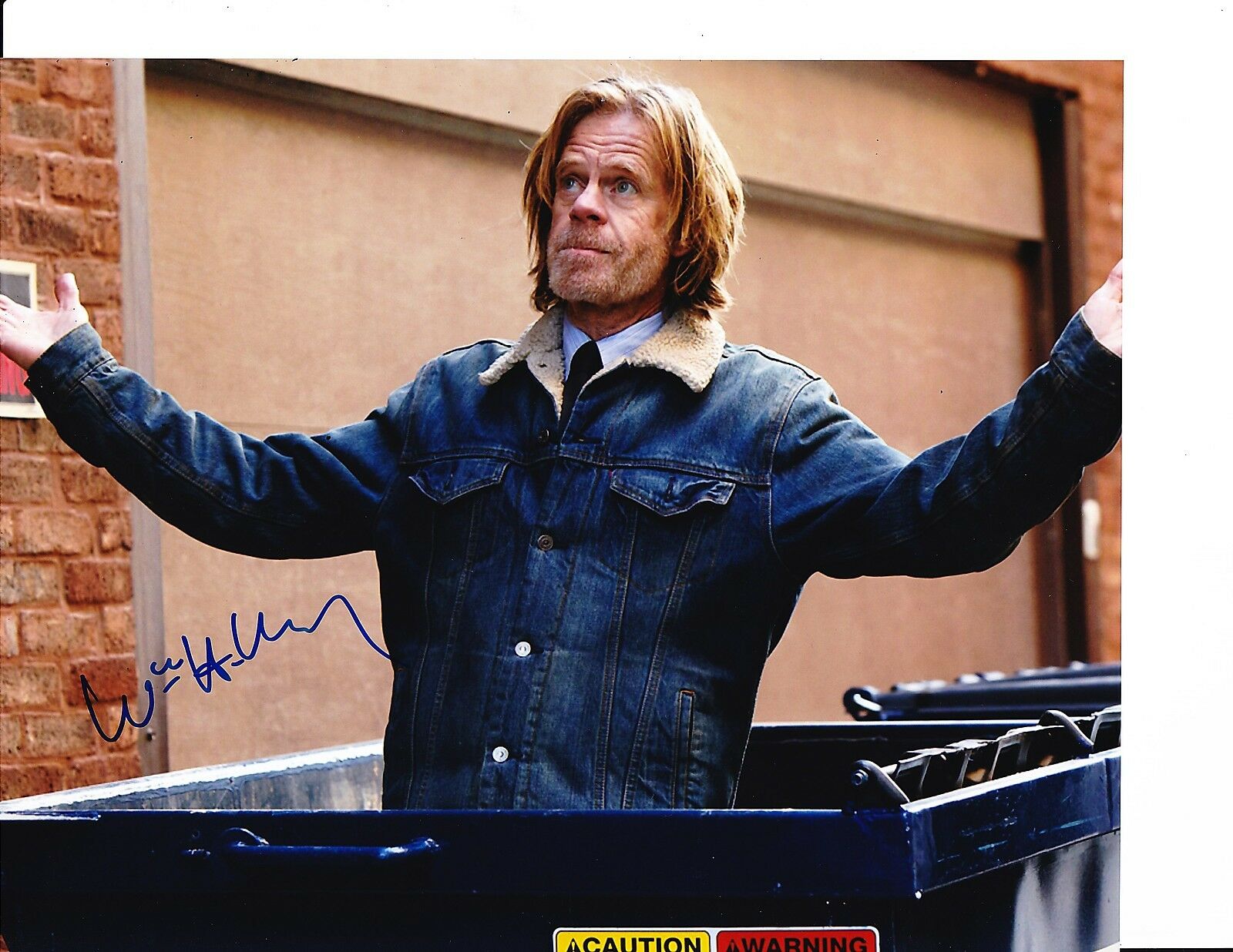 Shameless William H Macy Signed In Dumpster 8x10 Frank Gallagher Collectible Memorabilia