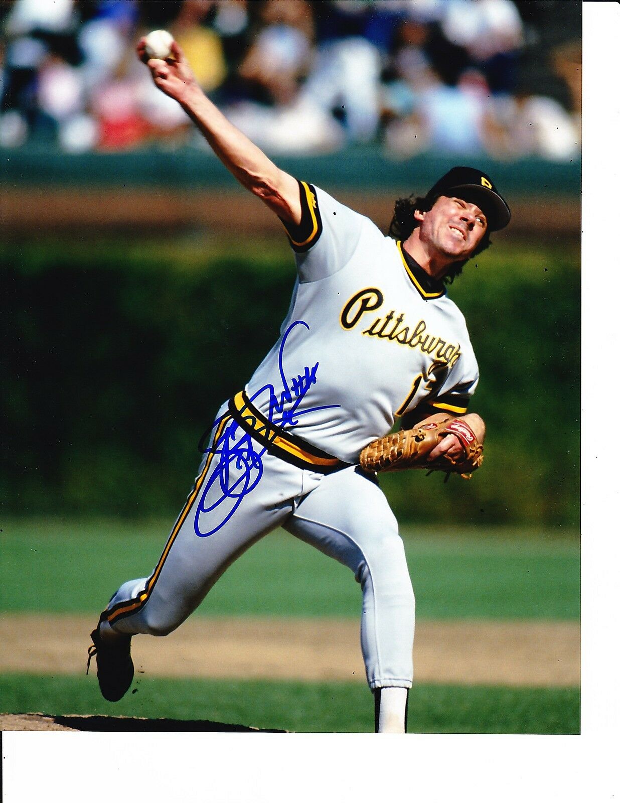 PITTSBURGH PIRATES BOB WALK SIGNED PITCHING AT WRIGLEY FIELD 8X10 ...
