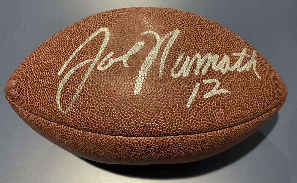 BROADWAY JOE NAMATH SIGNED AUTOGRAPH NFL FOOTBALL NY JETS QB HOF LEGEND ...