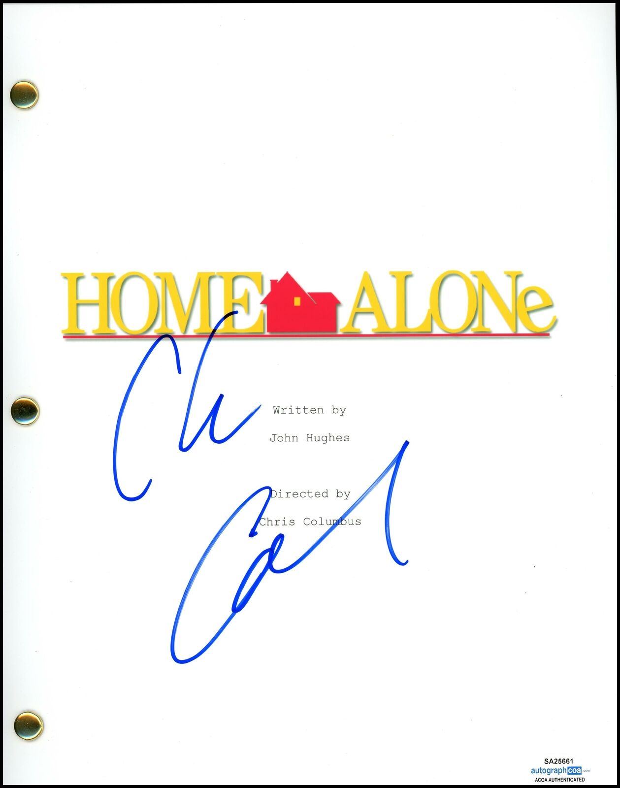 Chris Columbus "Home Alone" AUTOGRAPH Signed Full Complete Script ...