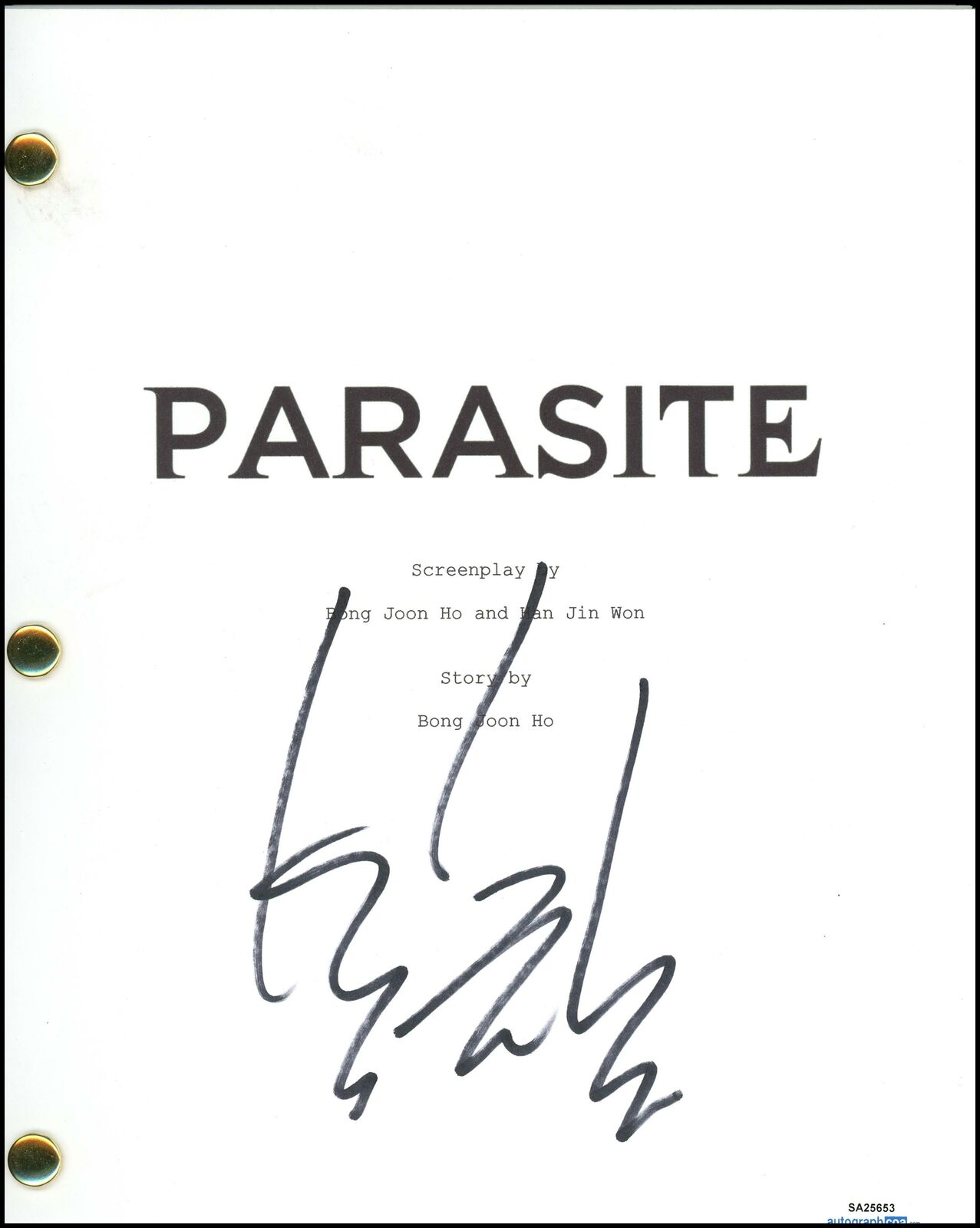 Bong Joon Ho "Parasite" AUTOGRAPH Signed Full Complete Script ...