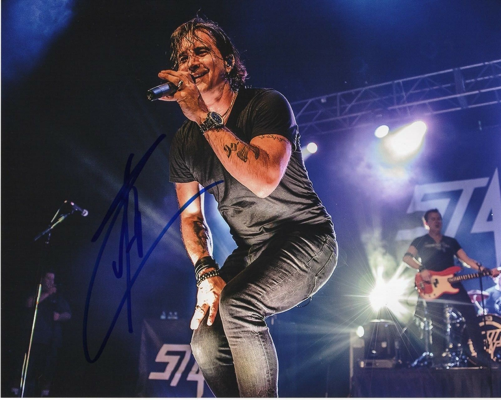 CREED SCOTT STAPP SIGNED ON STAGE 8X10 ART OF ANARCHY Collectible ...