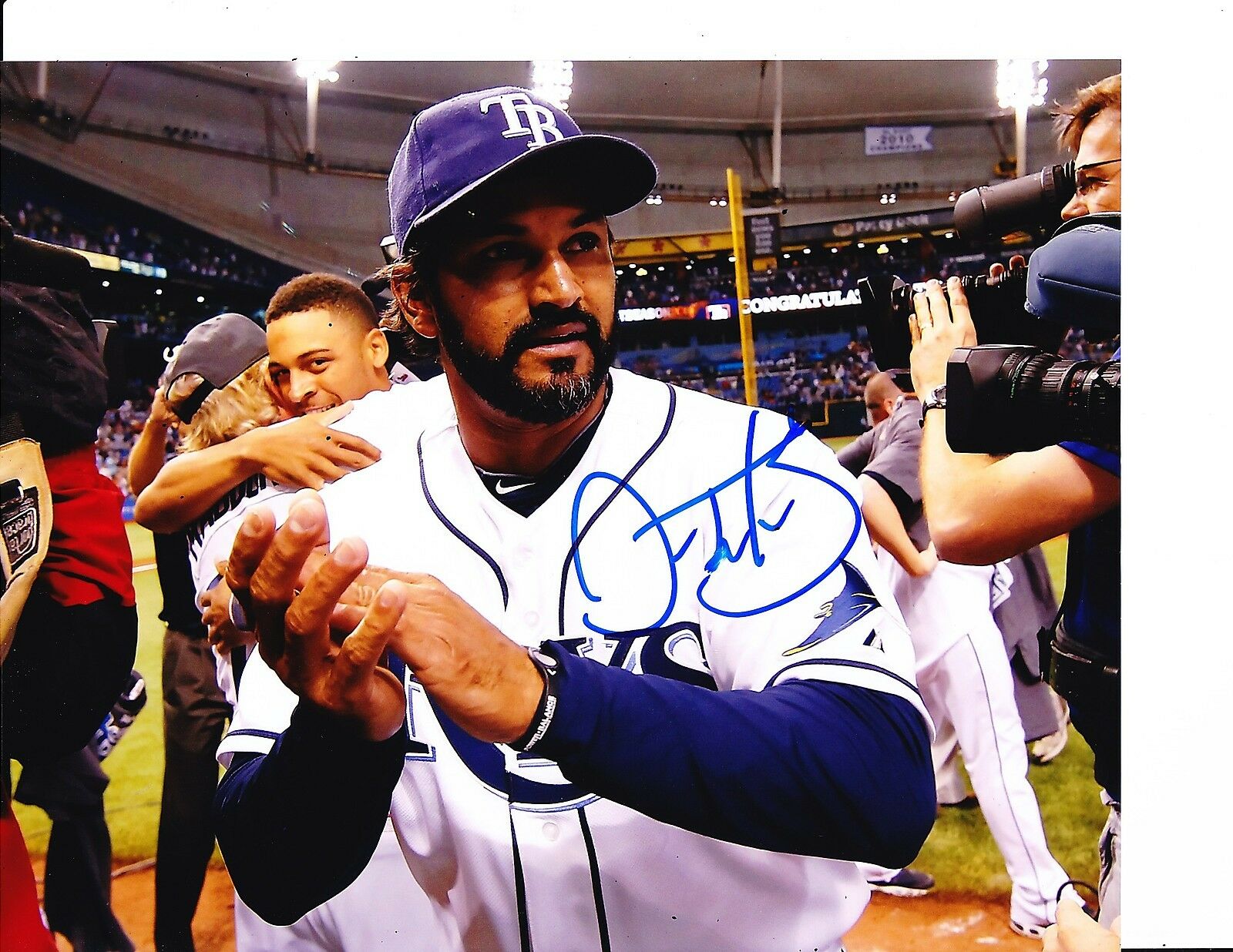 TAMPA BAY RAYS DAVE MARTINEZ SIGNED CELEBRATION 8X10 Collectible ...