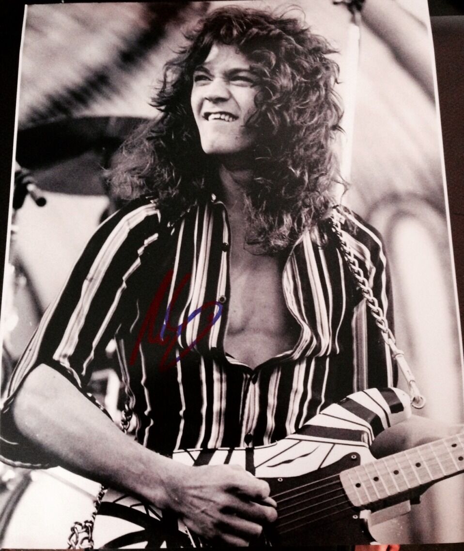 EDDIE VAN HALEN SIGNED AUTOGRAPH GUITAR LEGEND CLASSIC POSE RARE 11x14 ...