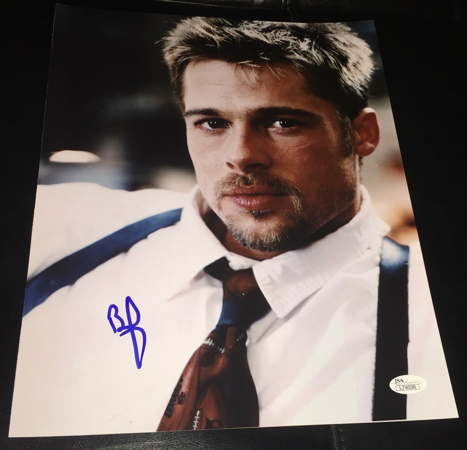 BRAD PITT SIGNED AUTOGRAPH "SEVEN" CLASSIC SEXY POSE STUD 11X14 PHOTO ...