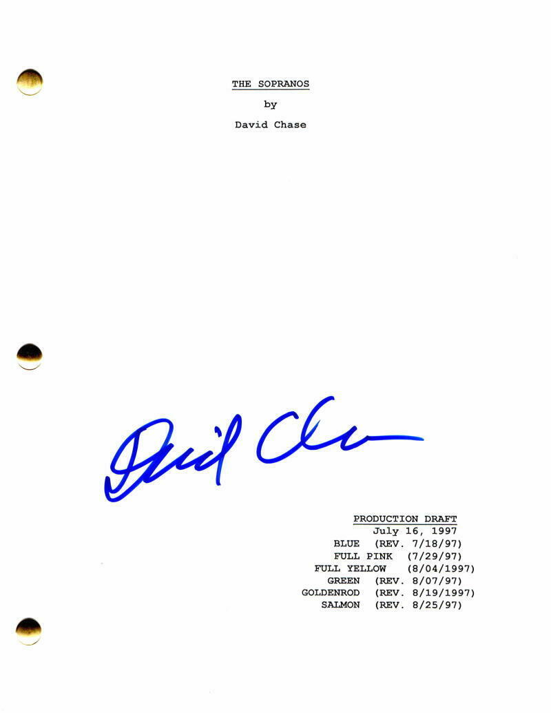 DAVID CHASE SIGNED AUTOGRAPH - THE SOPRANOS FULL PILOT SCRIPT - JAMES ...