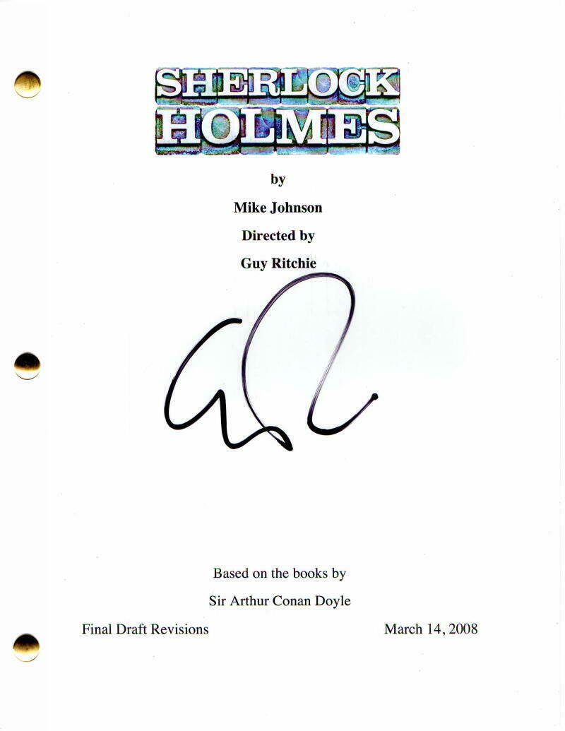 GUY RITCHIE SIGNED AUTOGRAPH - SHERLOCK HOLMES MOVIE SCRIPT - ROBERT ...