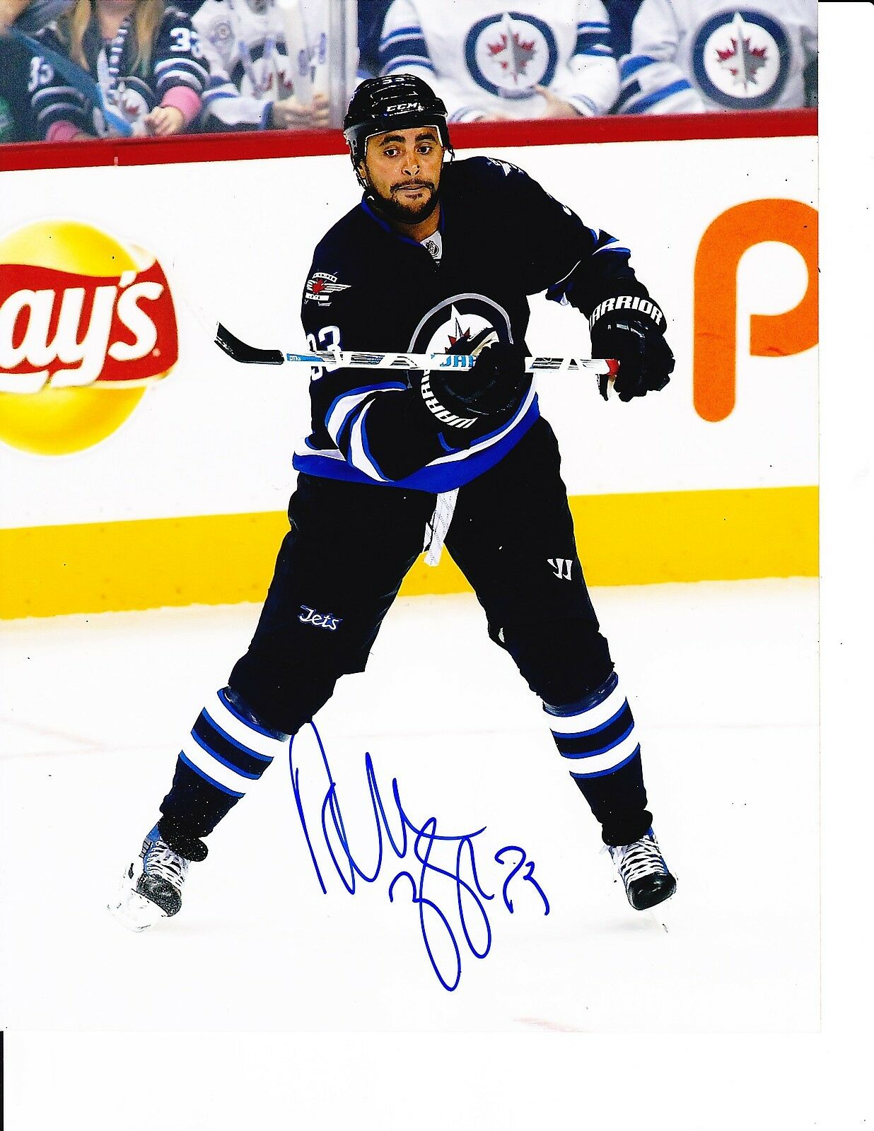 WINNIPEG JETS DUSTIN BYFUGLIEN SIGNED HIGH STICKING 8X10 Collectible ...