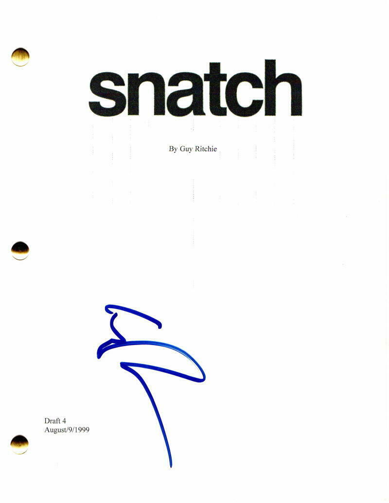 GUY RITCHIE SIGNED AUTOGRAPH - SNATCH MOVIE SCRIPT - JASON STATHAM ...
