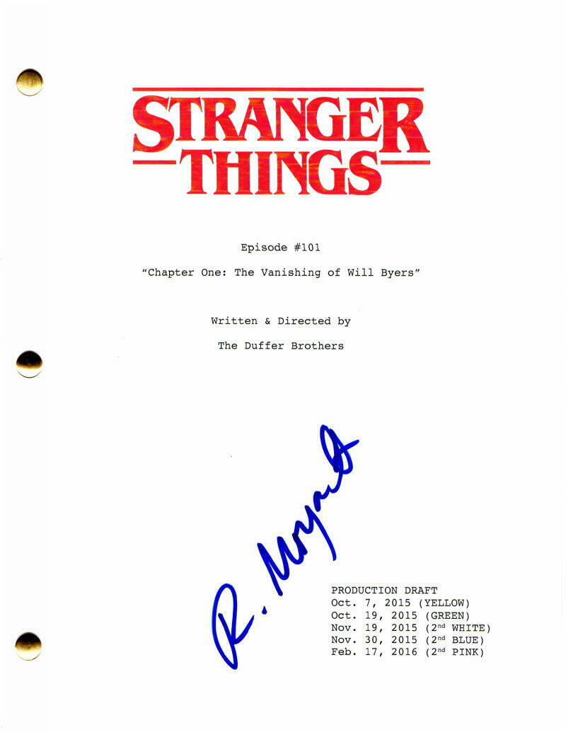 ROB MORGAN SIGNED AUTOGRAPH - STRANGER THINGS PILOT SCRIPT - MILLIE ...