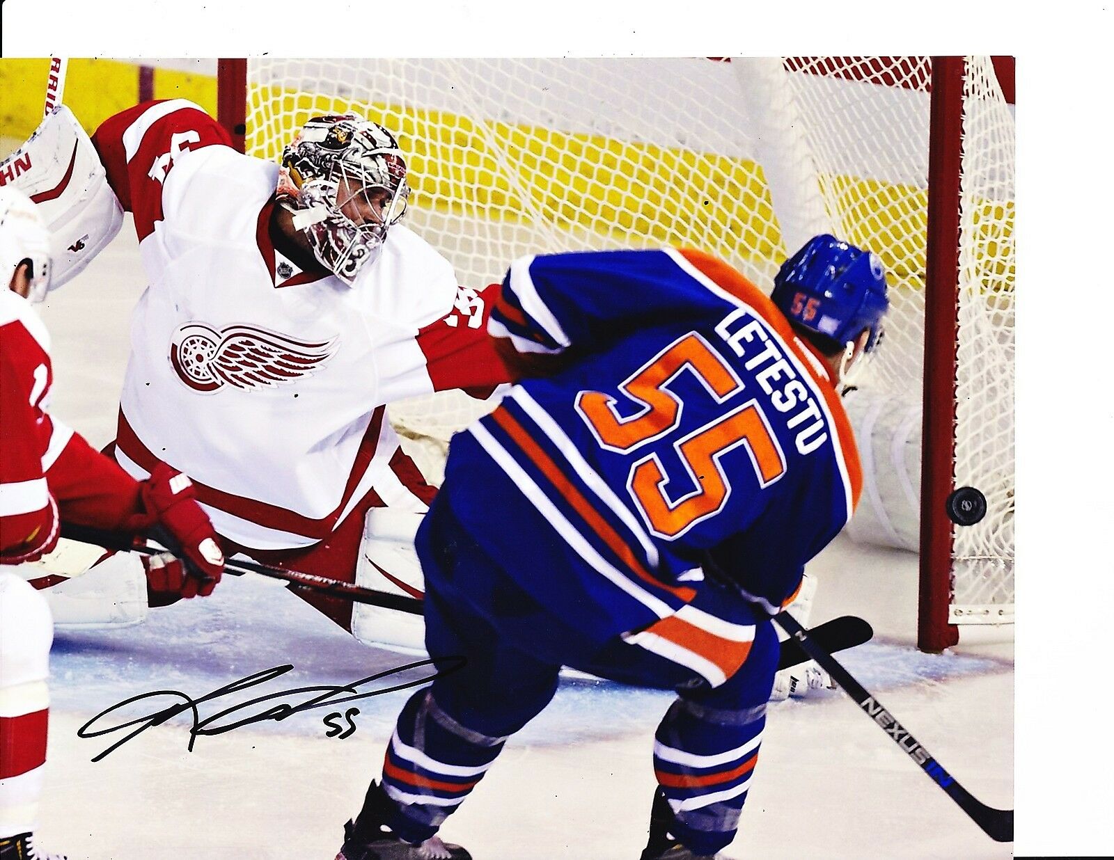 EDMONTON OILERS MARK LETESTU SIGNED SHOOTING 8X10 Collectible ...