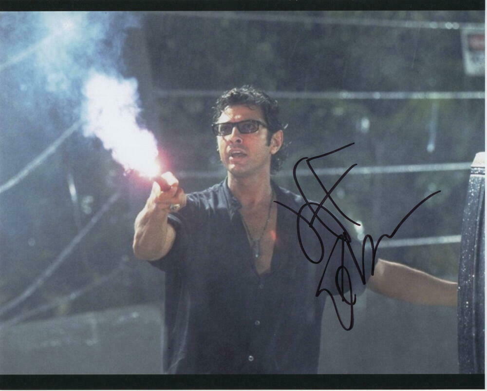 JEFF GOLDBLUM SIGNED AUTOGRAPH 8X10 PHOTO - HANDSOME STUD JURASSIC PARK ...