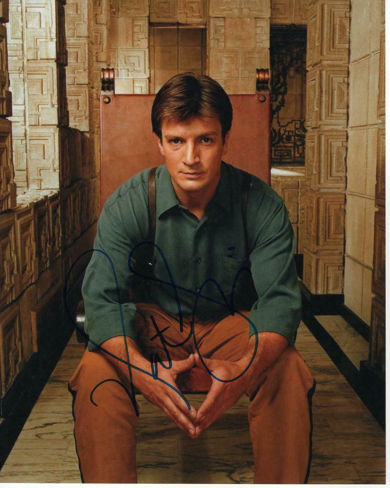 NATHAN FILLION SIGNED AUTOGRAPH 8X10 PHOTO - CAPTAIN MAL FIREFLY ...