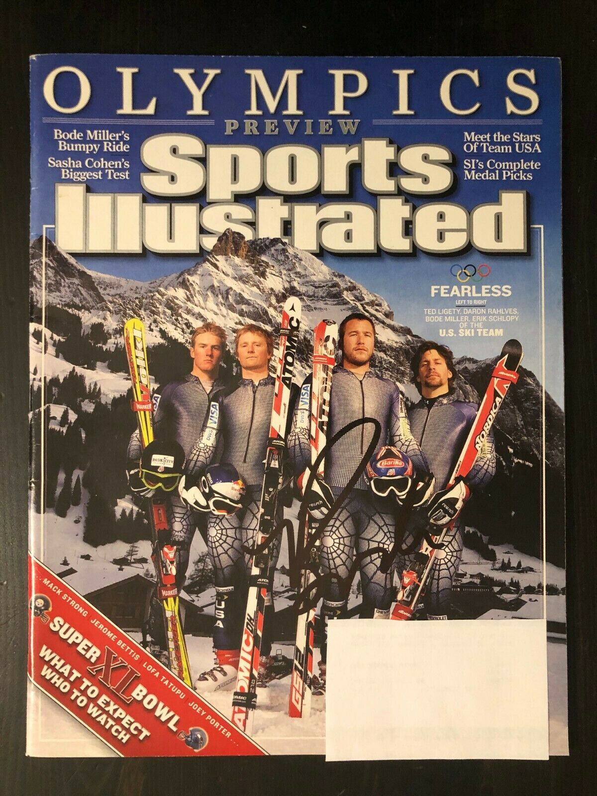 BODE MILLER SIGNED AUTOGRAPH SPORTS ILLUSTRATED MAGAZINE 2/6/06 - USA ...