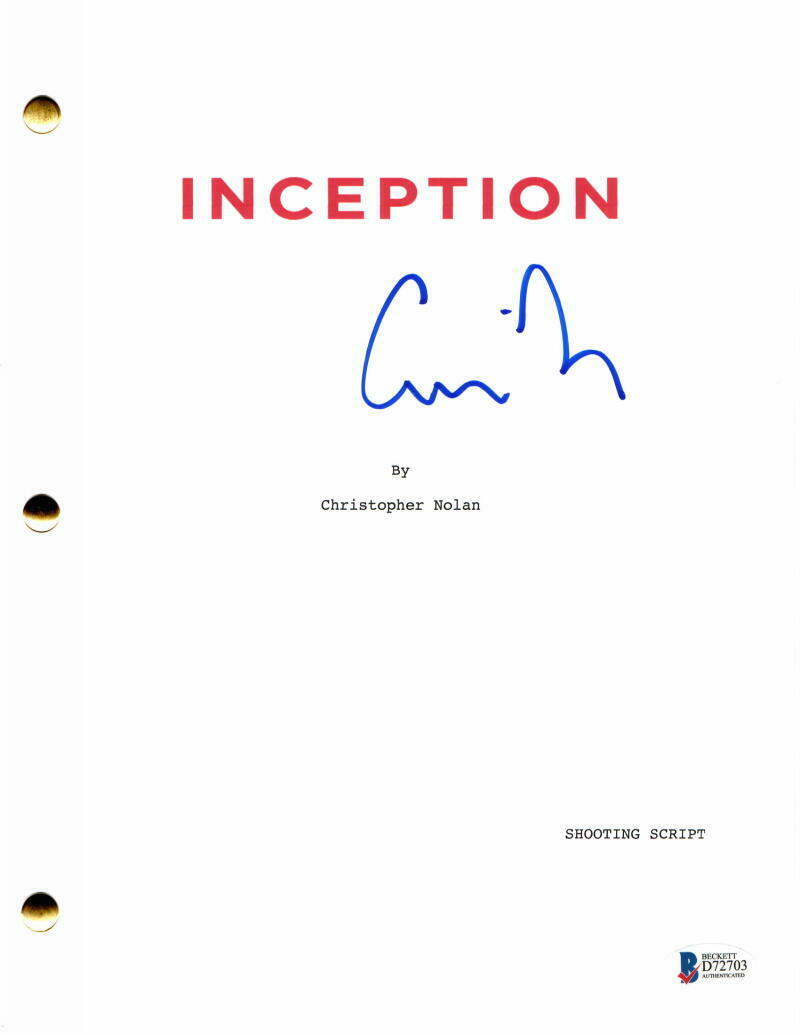 CHRISTOPHER NOLAN SIGNED AUTOGRAPH - INCEPTION MOVIE SCRIPT - LEONARDO ...