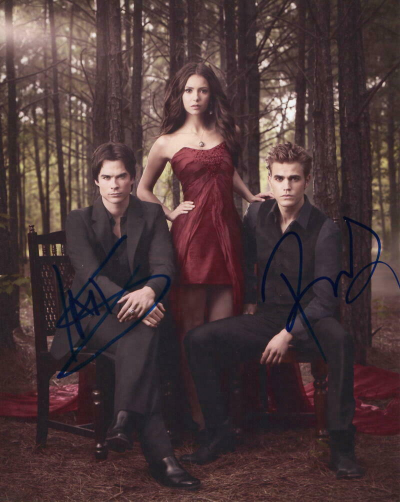 IAN SOMERHALDER & PAUL WESLEY SIGNED AUTOGRAPH 8X10 PHOTO - THE VAMPIRE ...