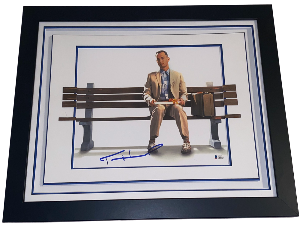 TOM HANKS FORREST GUMP SIGNED 11X14 FRAMED PHOTO AUTOGRAPH BECKETT COA ...