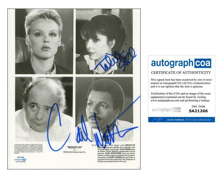 Carl Weathers & Talia Shire "Rocky IV" AUTOGRAPHS Signed 8x10 Photo ...