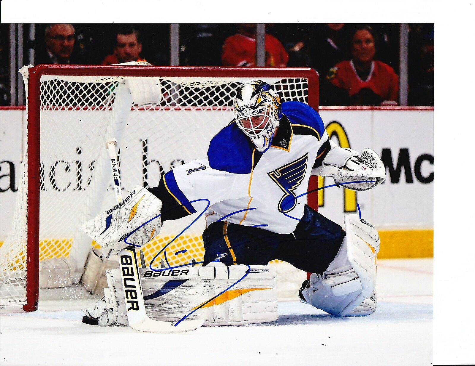 ST. LOUIS BLUES BRIAN ELLIOTT SIGNED HUGE SAVE 8X10 Collectible ...