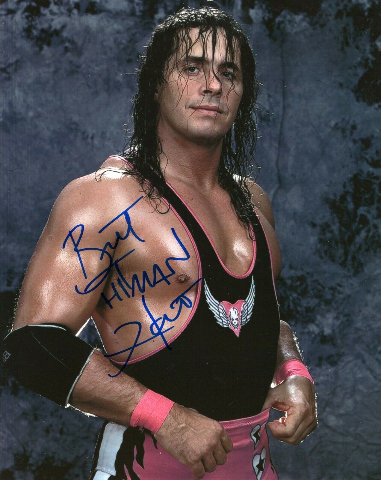 Bret "Hitman Hart Signed 8x10 Photo w/COA WWF Wrestler Collectible ...