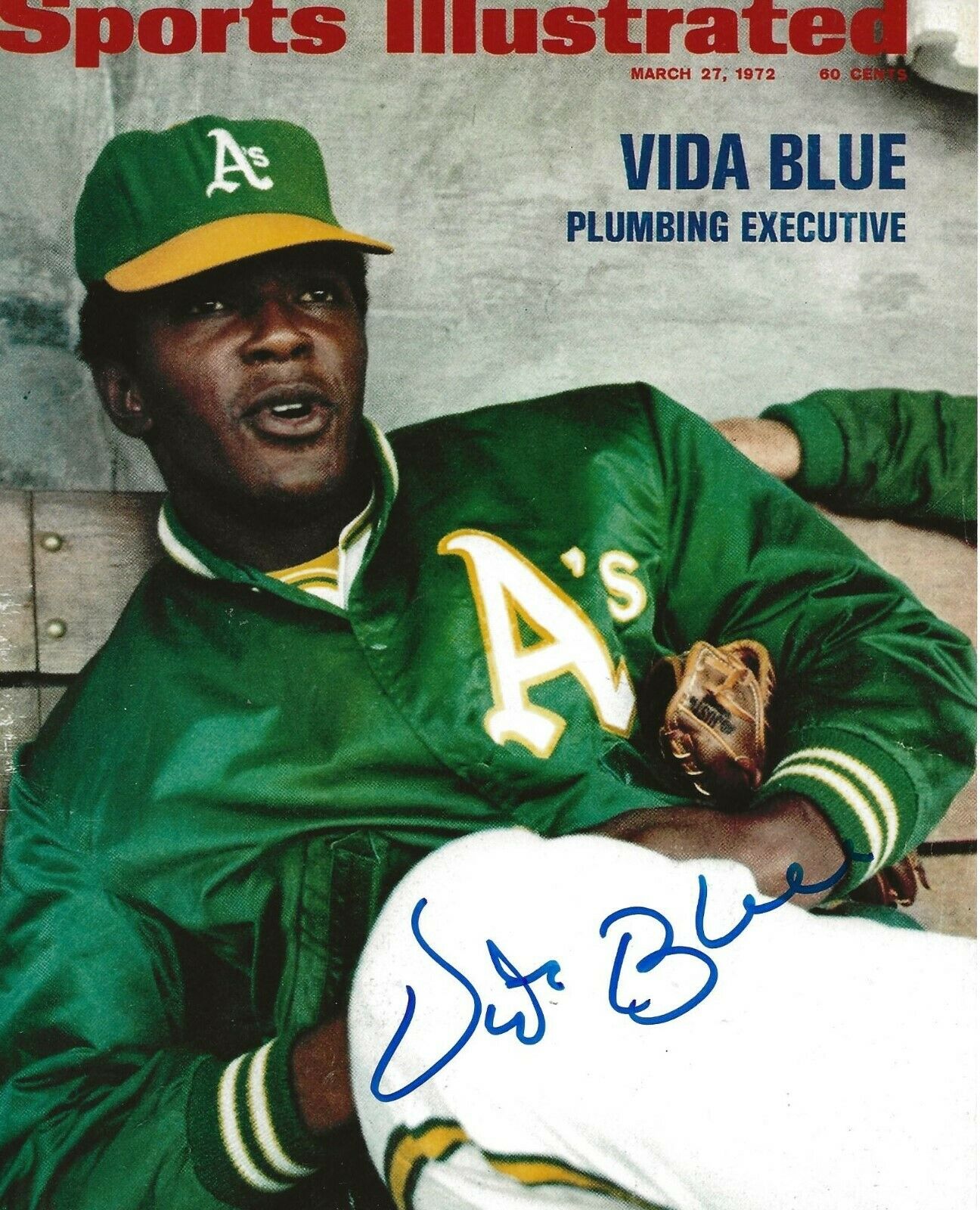 Vida Blue signed Oakland Athletics Sports Illustrated Cover 8x10 photo A's Collectible ...