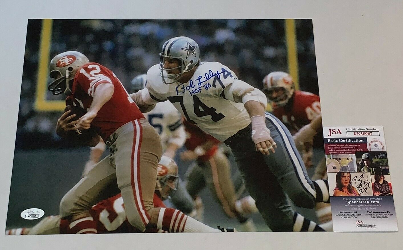 Bob Lilly signed Dallas Cowboys 11x14 photo autographed W/ HOF ...