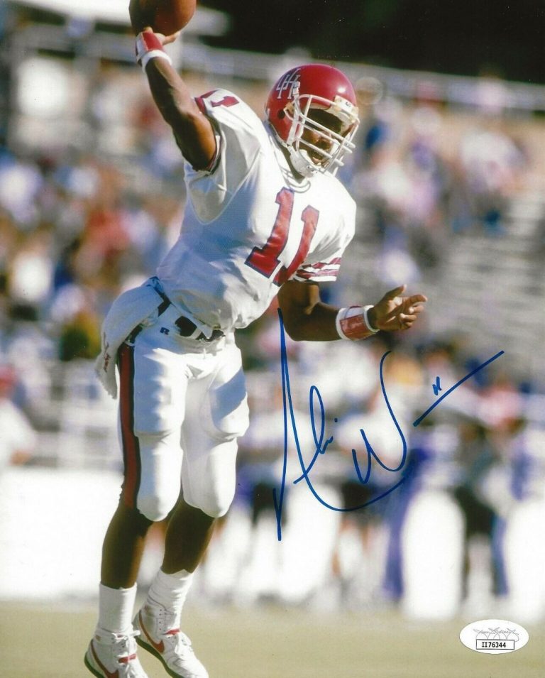 Andre Ware signed Houston Cougars 8x10 photo autographed Heisman Trophy ...