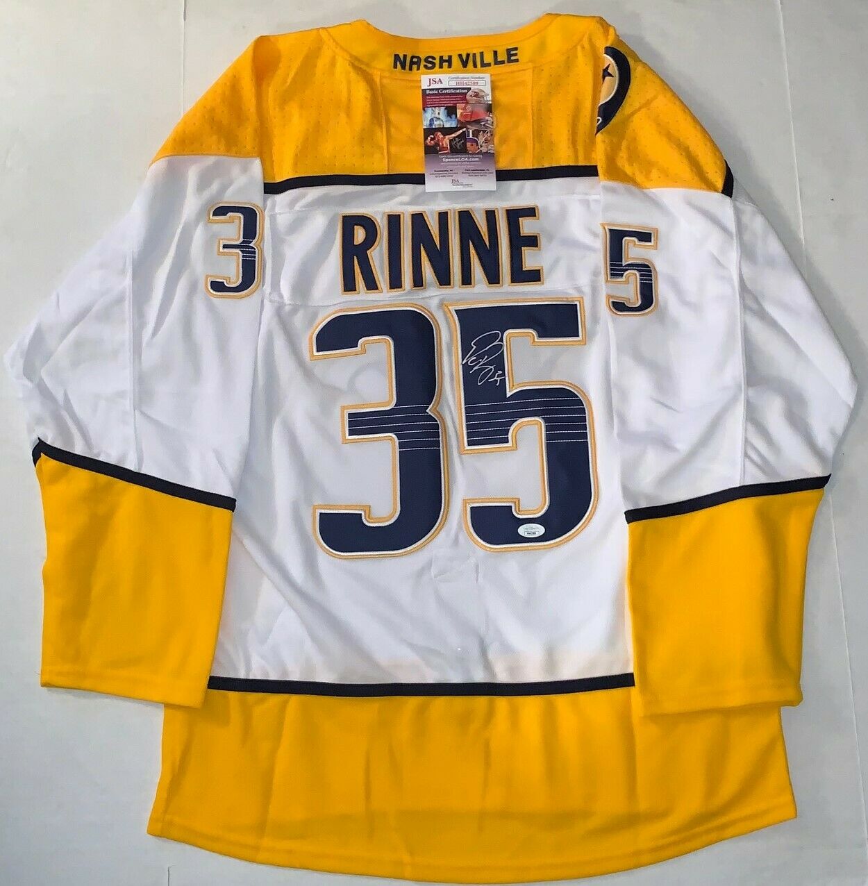Pekka Rinne signed Nashville Predators jersey autographed Preds JSA ...
