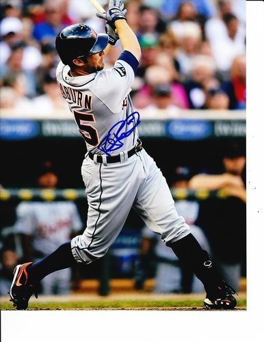 DETROIT TIGERS RYAN RABURN SIGNED HITTING 8X10 Collectible Memorabilia ...