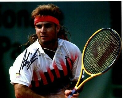 ANDRE AGASSI Signed TENNIS Photo w/ Hologram COA Collectible ...