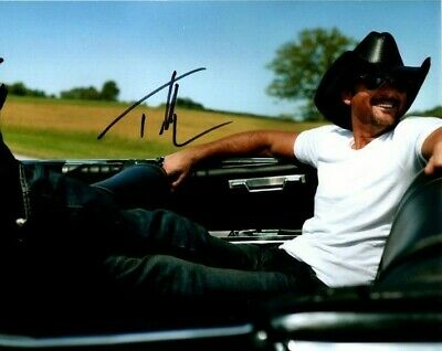 TIM MCGRAW Signed Photo w/ Hologram COA Collectible Memorabilia ...