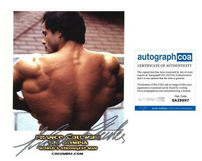 Franco Columbu Bodybuilder Mr. Olympia Autographed Signed 8x10 Photo ...