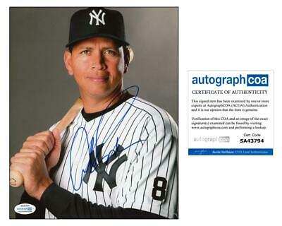 Alex Rodriguez AUTOGRAPH Signed New York Yankees 8x10 Photo ACOA ...
