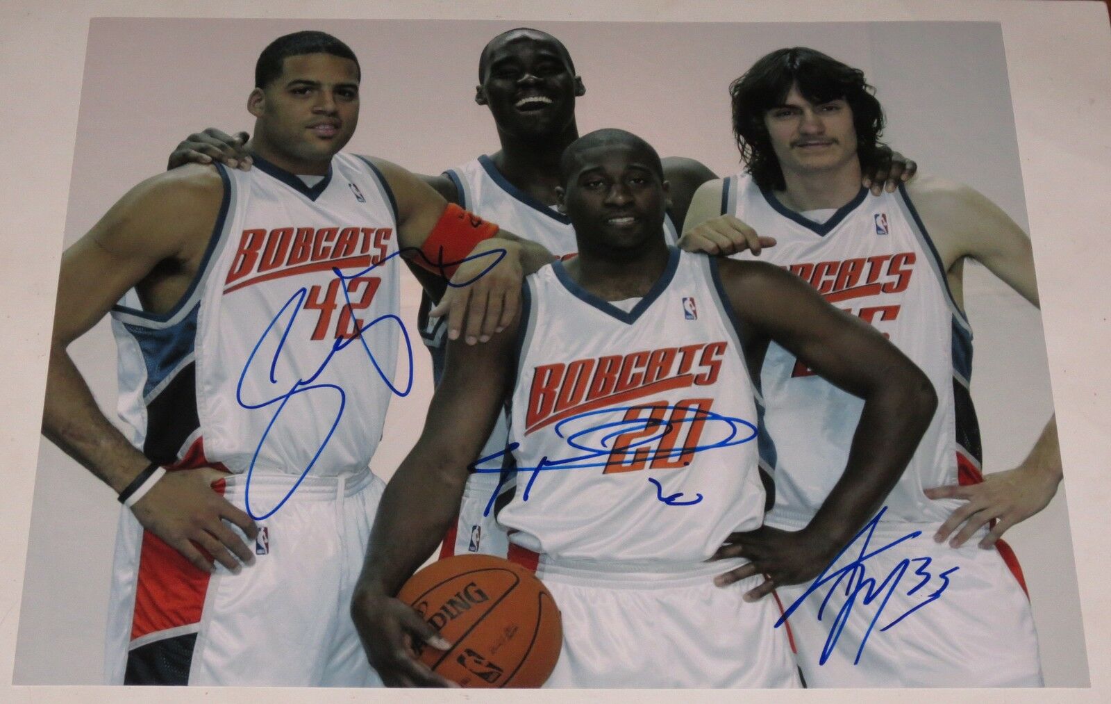 Charlotte Bobcats Adam Morrison Sean May Raymond Felton Signed 11x14 ...