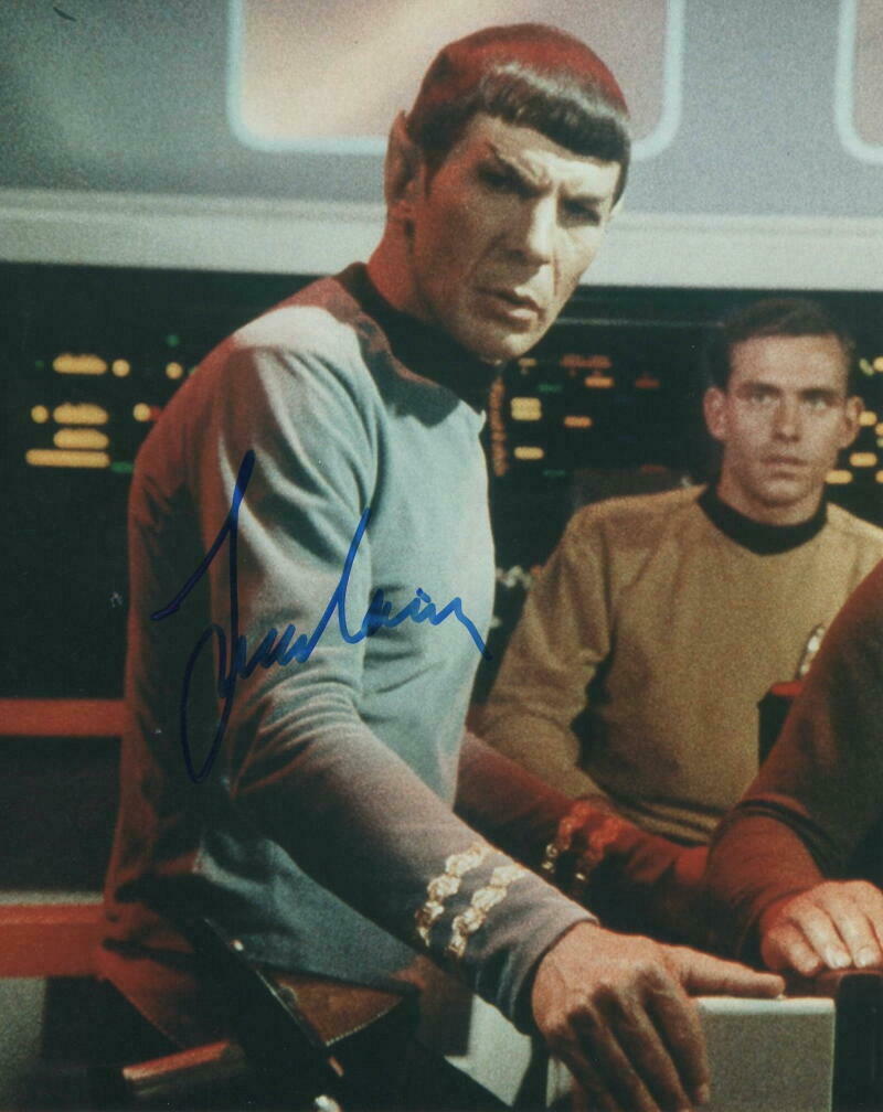 LEONARD NIMOY SIGNED AUTOGRAPH 8X10 PHOTO - STAR TREK ORIGINAL SPOCK ...