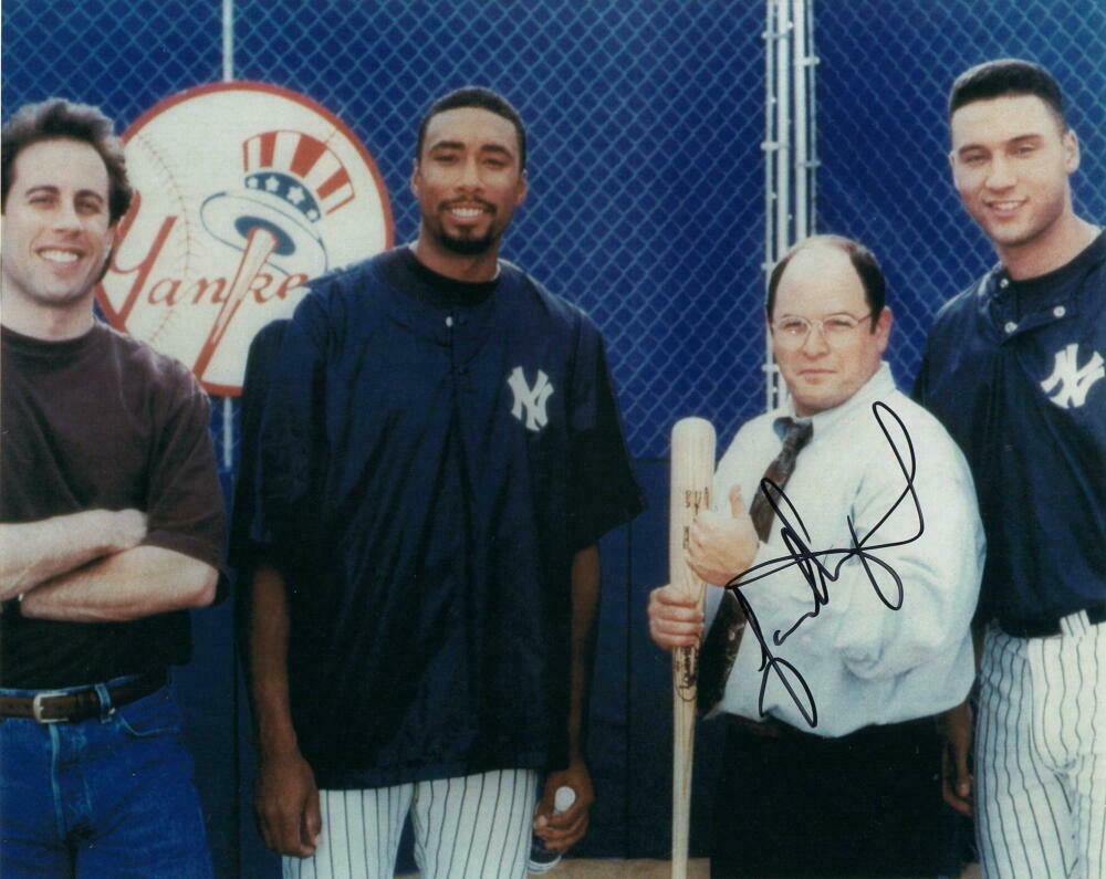 JASON ALEXANDER SIGNED AUTOGRAPH 8X10 PHOTO - W/ JERRY SEINFELD & DEREK ...