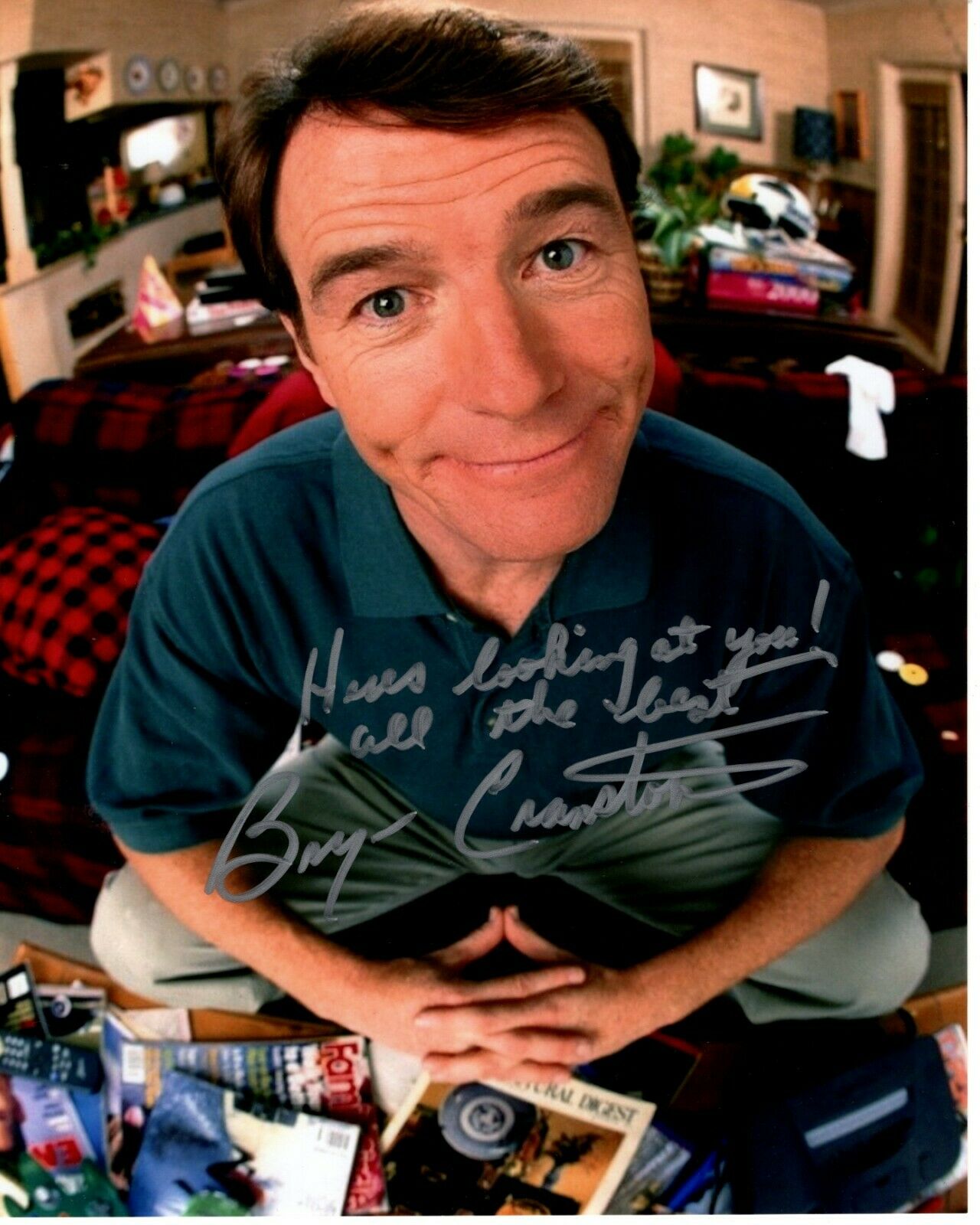 BRYAN CRANSTON Signed MALCOLM IN THE MIDDLE HAL Photo w/ Hologram COA ...