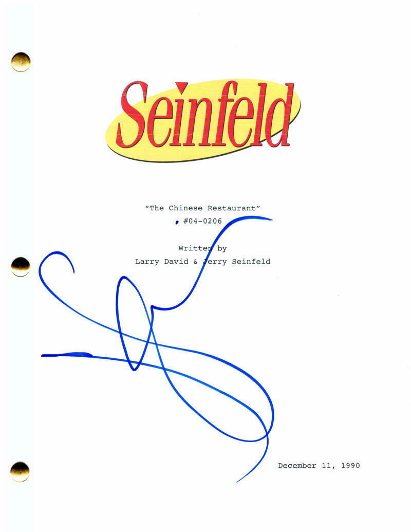 JERRY SEINFELD SIGNED AUTOGRAPH SEINFELD "THE CHINESE RESTAURANT ...