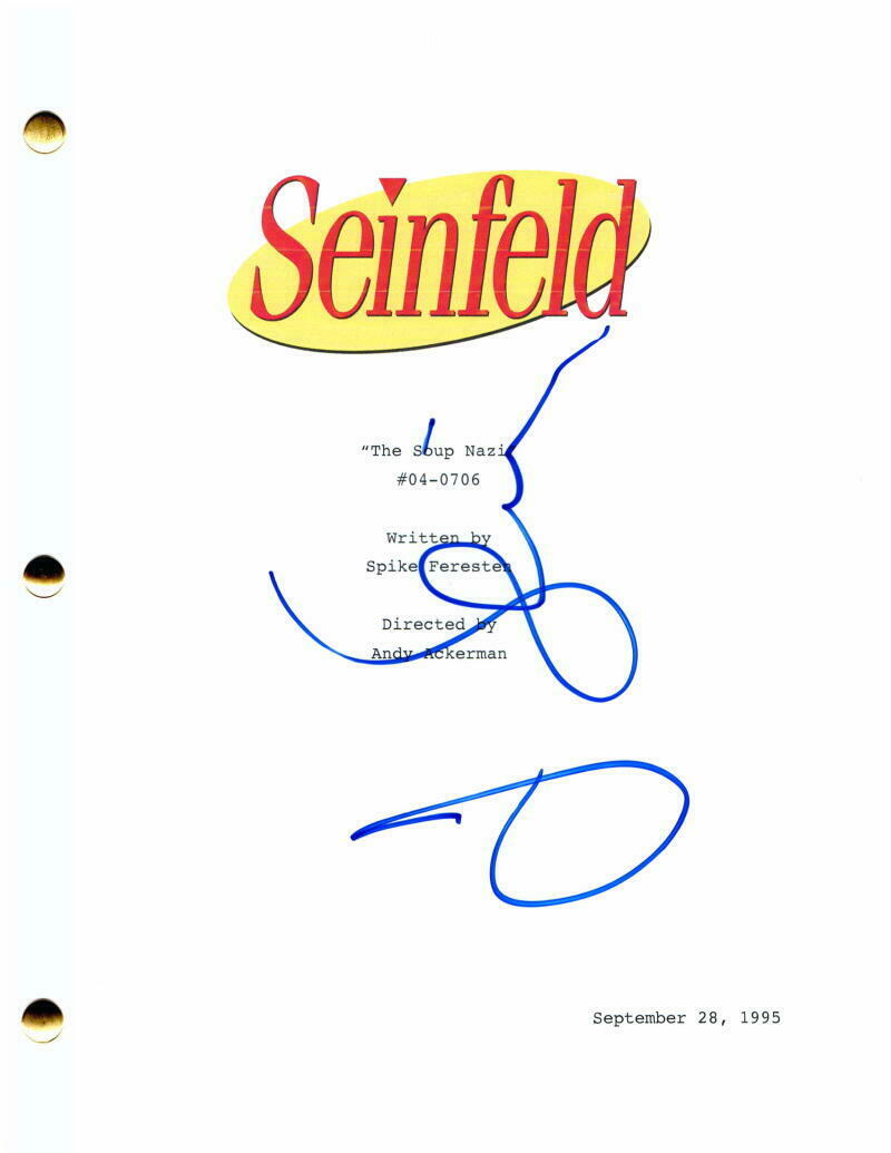 JERRY SEINFELD SIGNED AUTOGRAPH SEINFELD "THE SOUP NAZI" FULL EPISODE ...