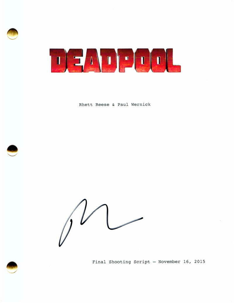 RYAN REYNOLDS SIGNED AUTOGRAPH "DEADPOOL" FULL MOVIE SCRIPT - DETECTIVE ...