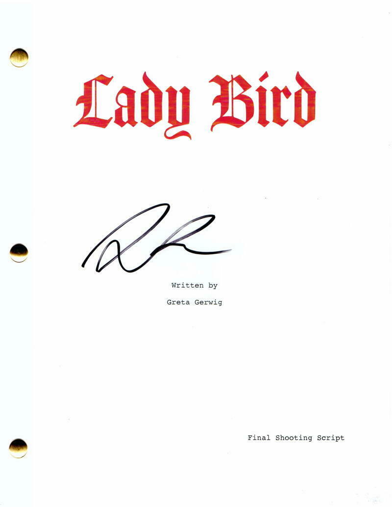 SAOIRSE RONAN SIGNED AUTOGRAPH "LADY BIRD" FULL MOVIE SCRIPT - TIMOTHEE ...