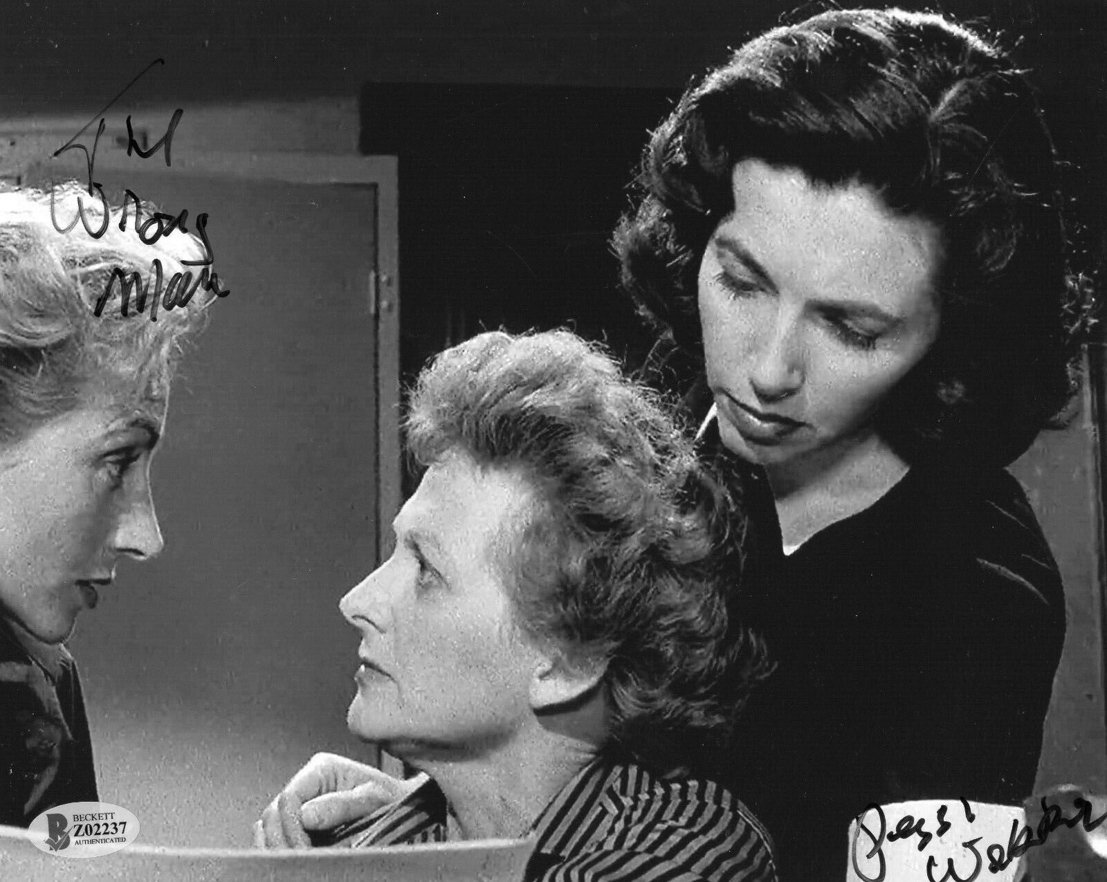 Peggy Webber Signed The Wrong Man Miss Dennerly 8x10 Photo w/Beckett ...