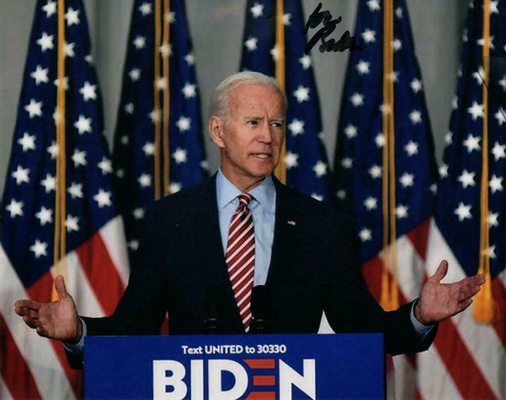 46TH PRESIDENT JOSEPH R JOE BIDEN SIGNED AUTOGRAPH 8X10 PHOTO - VERY ...