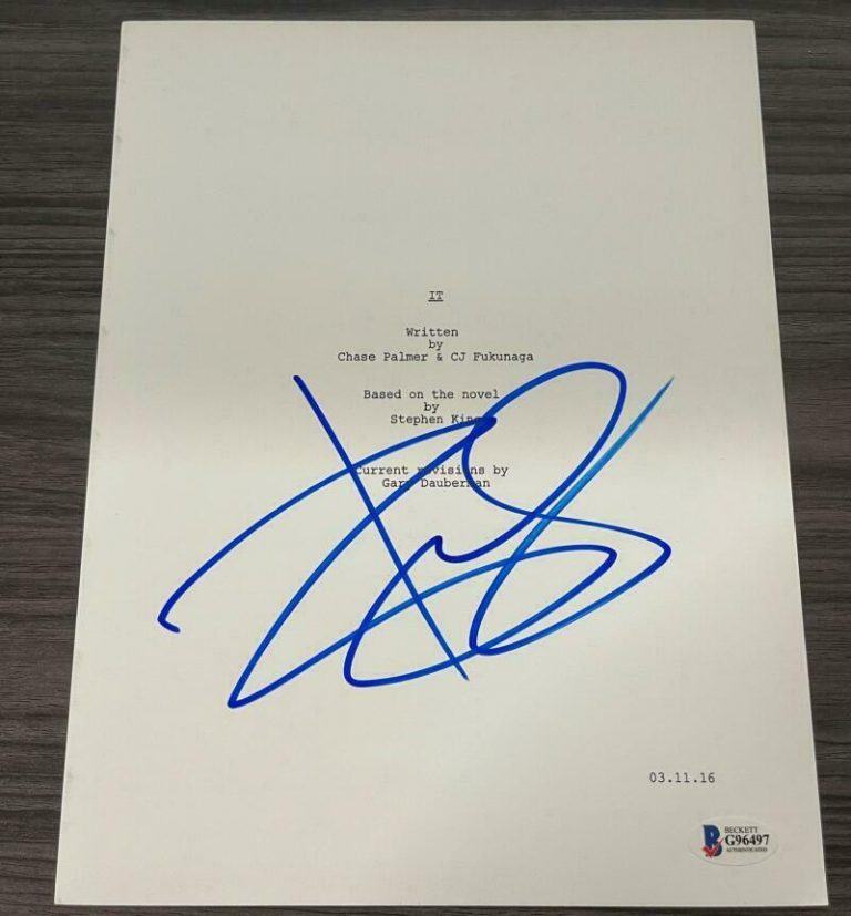 BILL SKARSGARD SIGNED IT SCRIPT PENNYWISE AUTHENTIC AUTOGRAPH BECKETT ...