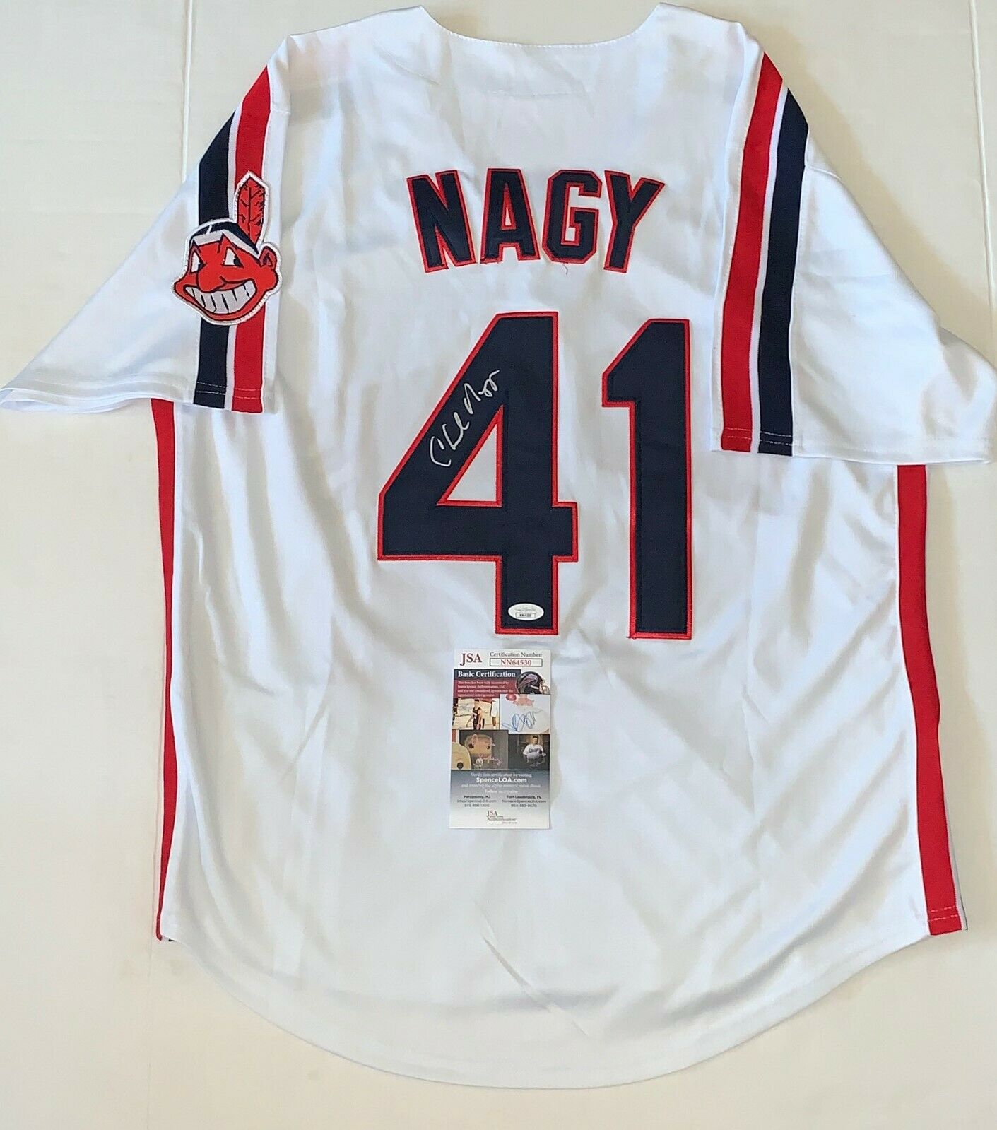 Charles Nagy signed Cleveland Indians jersey autographed Tribe JSA ...