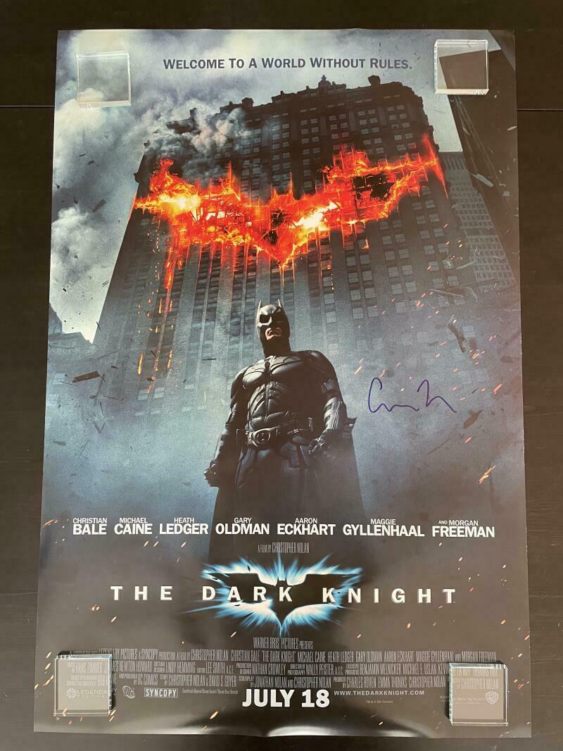CHRISTOPHER NOLAN SIGNED AUTOGRAPH 27x40 FULL SIZE THE DARK KNIGHT ...
