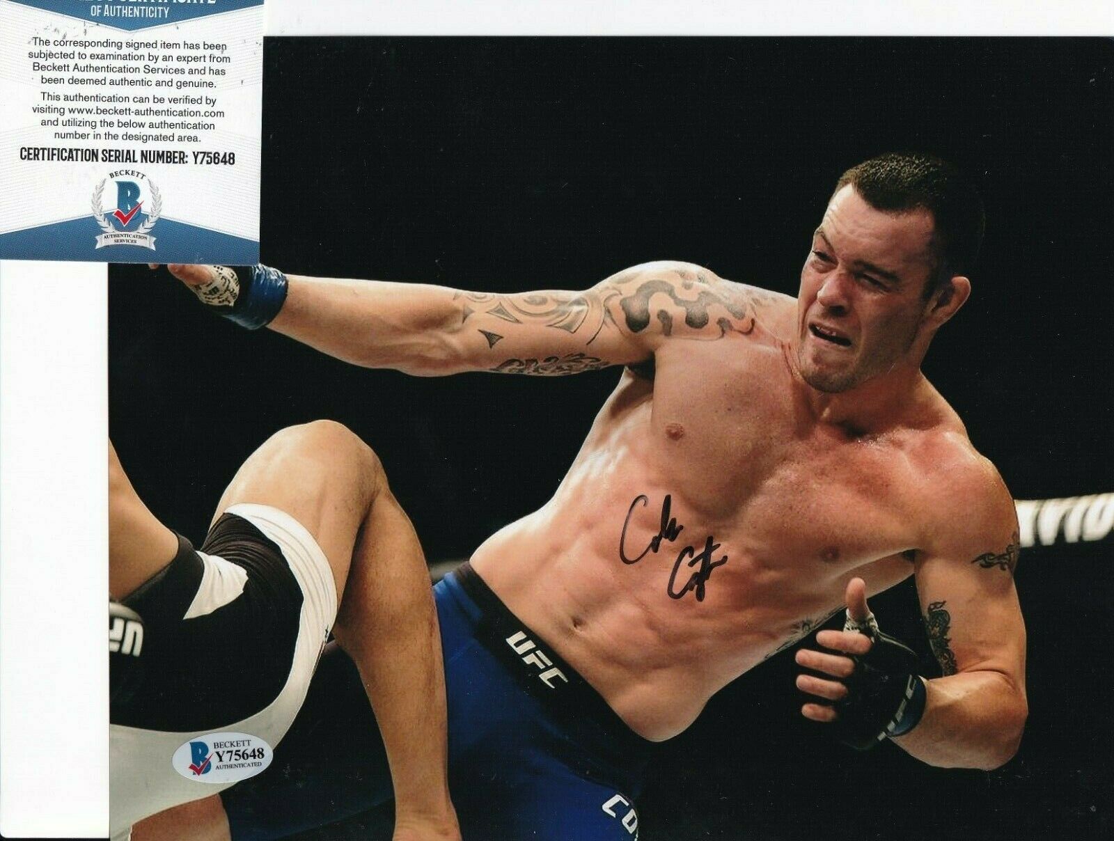 COLBY COVINGTON signed (UFC FIGHTING) Chao 8X10 photo BECKETT BAS ...
