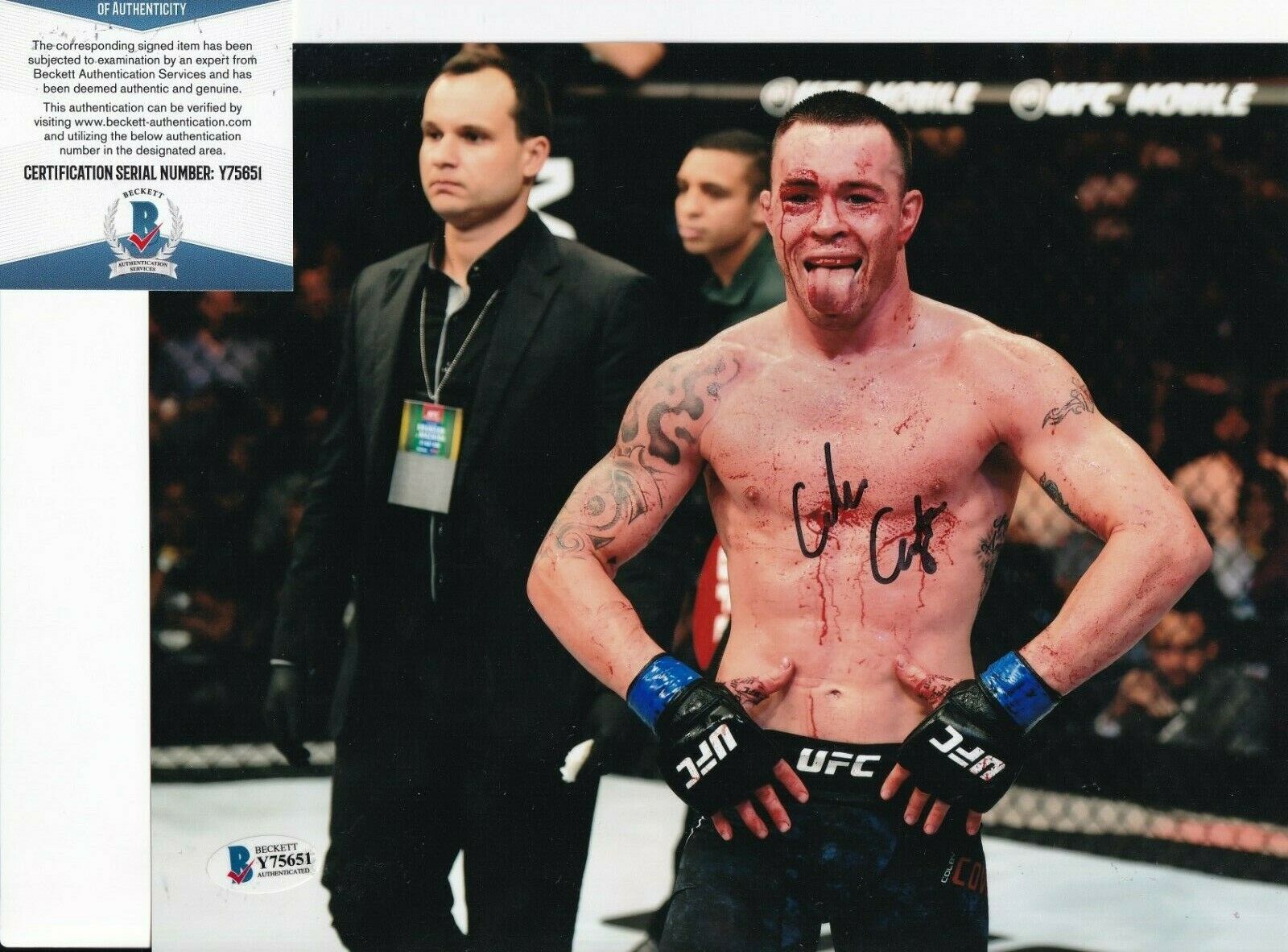COLBY COVINGTON signed (UFC FIGHTING) Chao 8X10 photo BECKETT BAS ...
