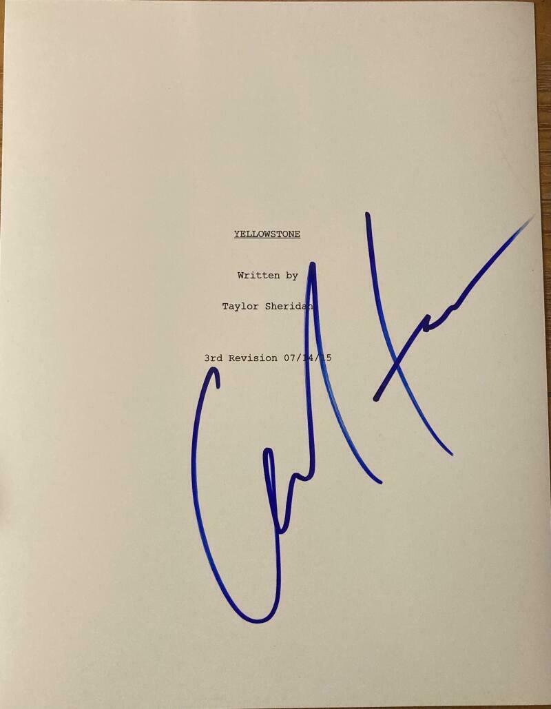 COLE HAUSER SIGNED AUTOGRAPH - "YELLOWSTONE" FULL RARE SHOW PILOT ...